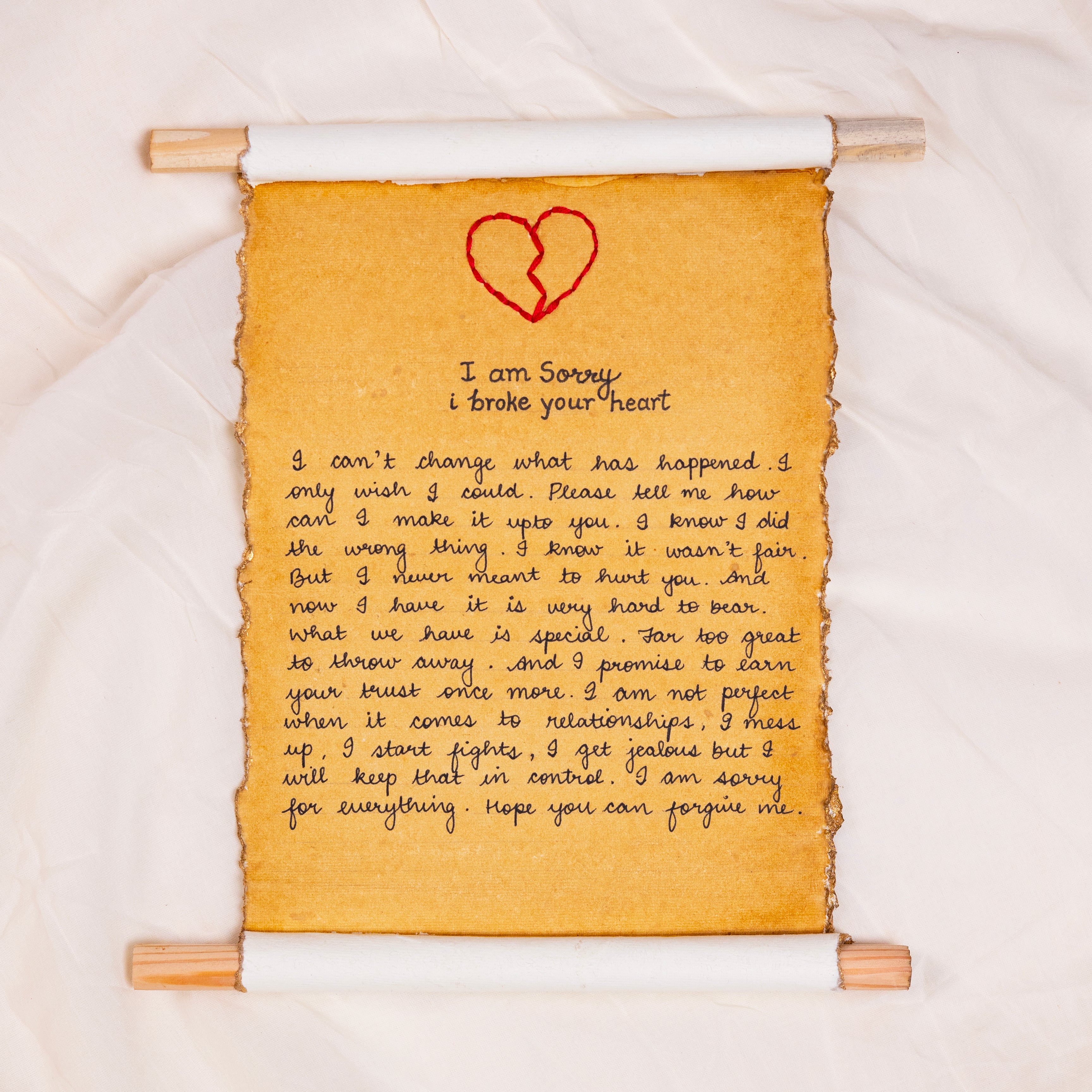 I am Sorry Vintage letter– quinns-arte